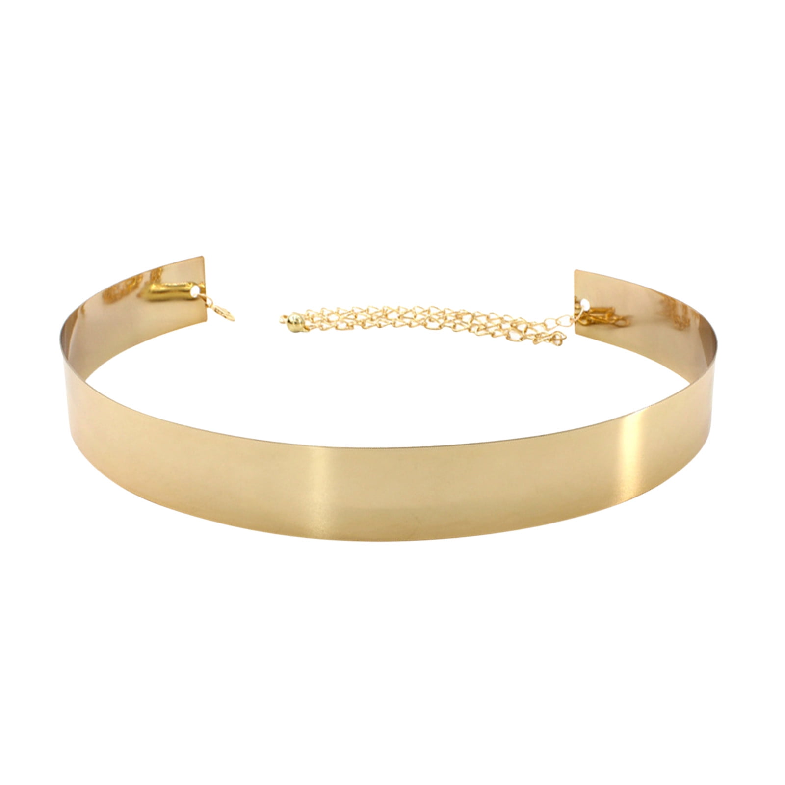 Weikingp Belts for Women Stylish Shiny Mirror Metal Waist Belt for ...