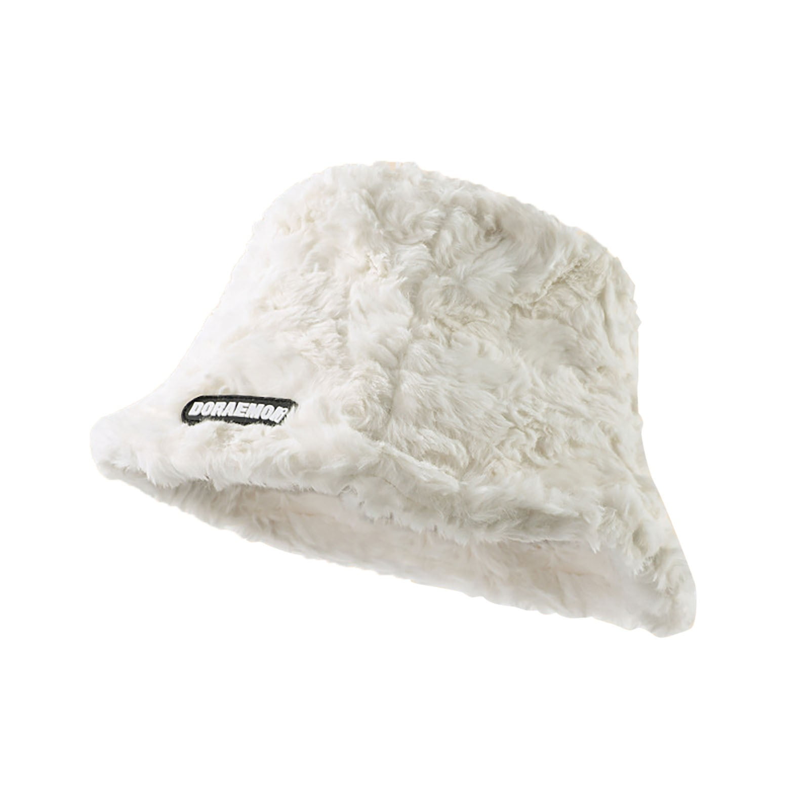 Weikingp Bucket Hat Winter Plush Fuzzy Bucket Hat Shearling Fisherman ...