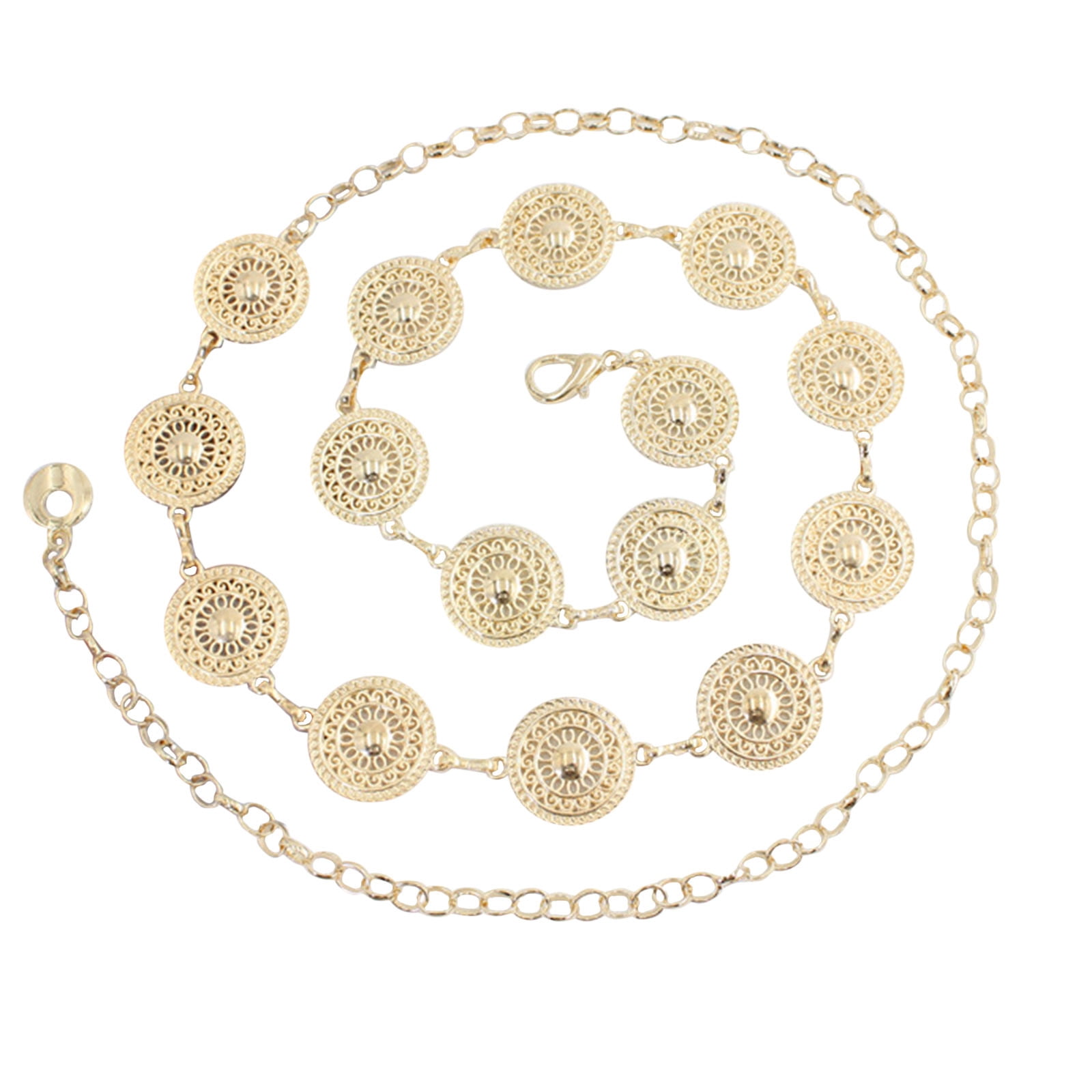 Weikingp Belts for Women, Women Hook Adjustment Waist Metal String ...
