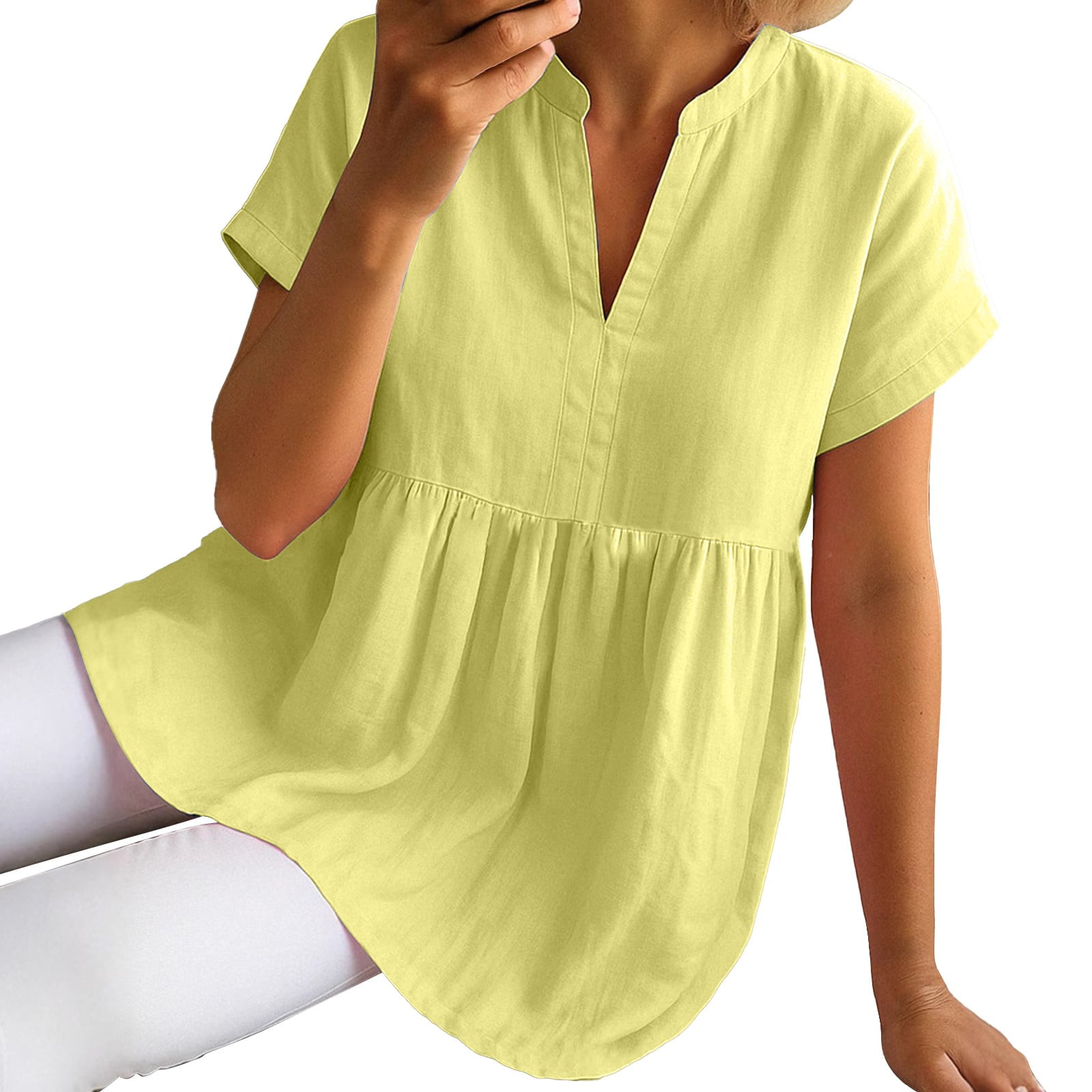 Weikingp Cute Tops For Women Short Sleeve Tops For Women Plain T Shirts ...