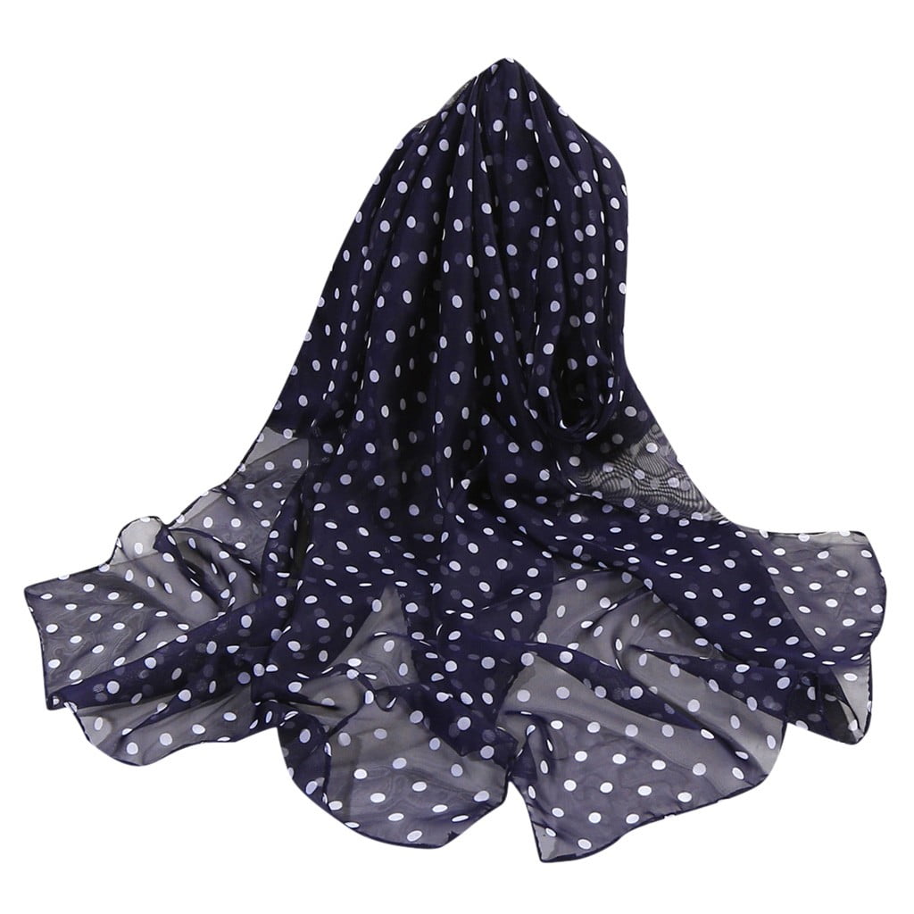 Weikingp Scarf for Women 160*50Cm Women Dot Print Long Soft Wrap Scarf ...