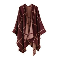 Odeerbi Shawl Wraps for Women 2025 Fall Winter Poncho Open Front Cape Cardigan Trendy Color ...