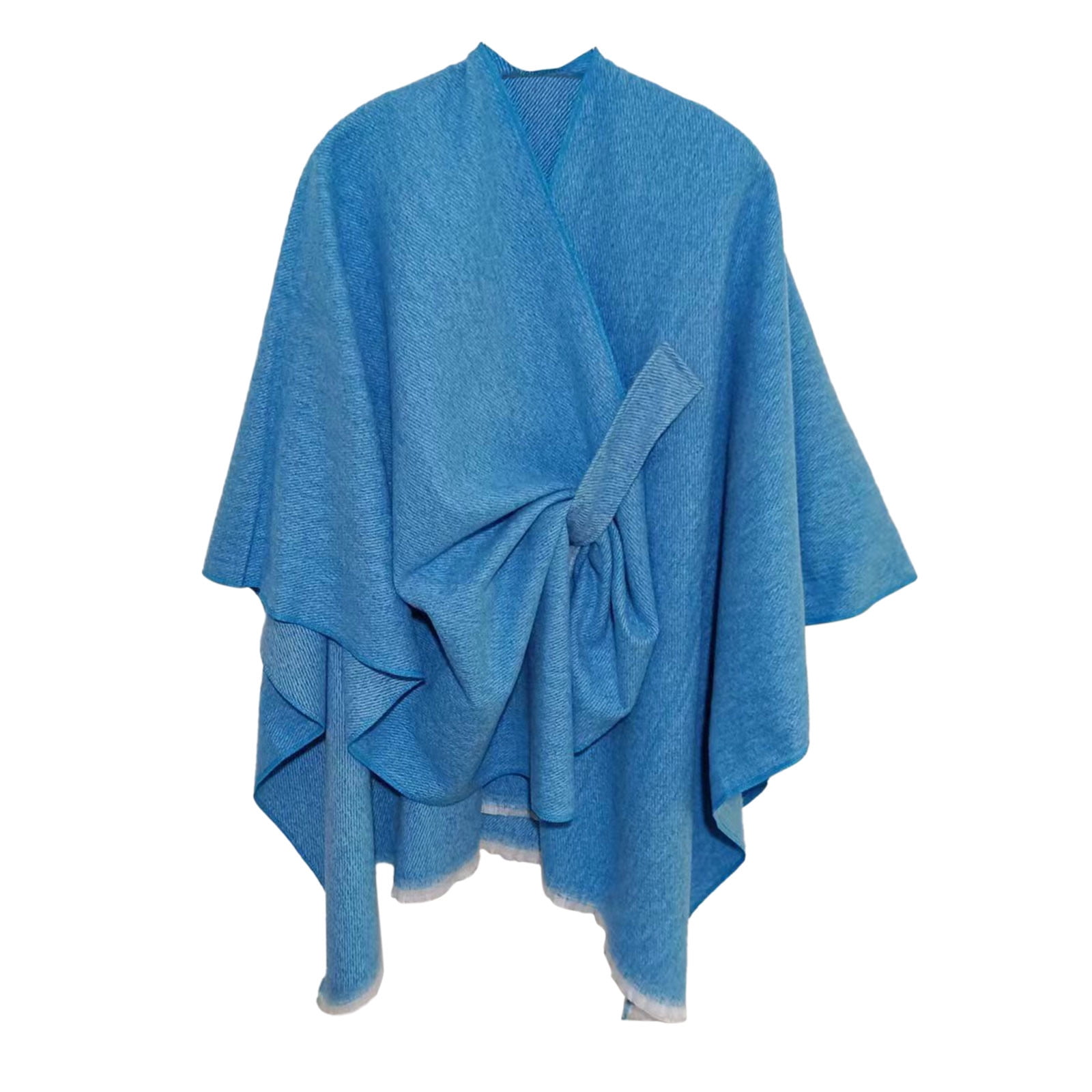 Weikingp Shawl Wraps for Women Womens Large Front Poncho Sweater Wrap Topper Knitted Elegant ...