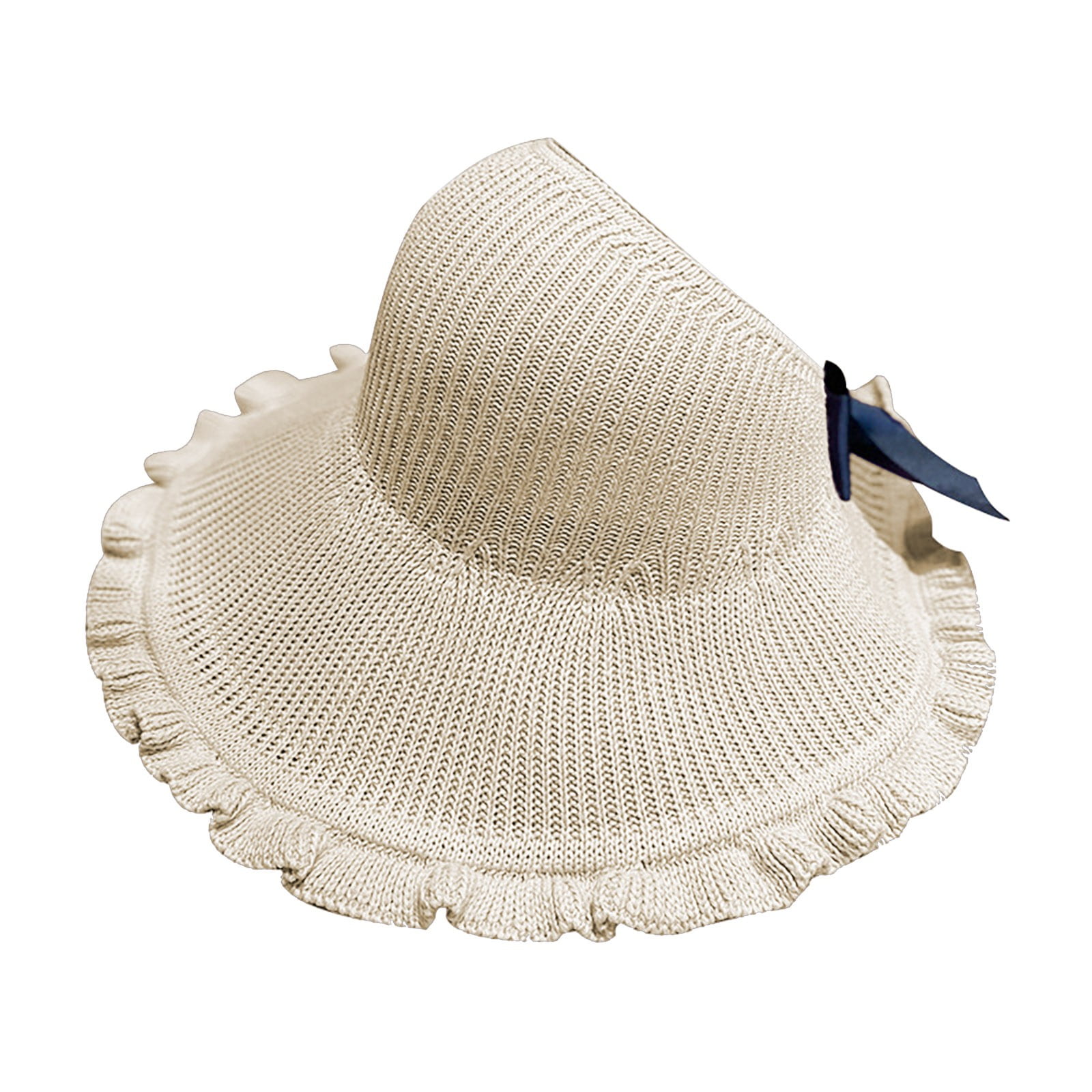 Weikingp Sun Hats for Women Wave Brimmed Empty Top Hat for Female ...