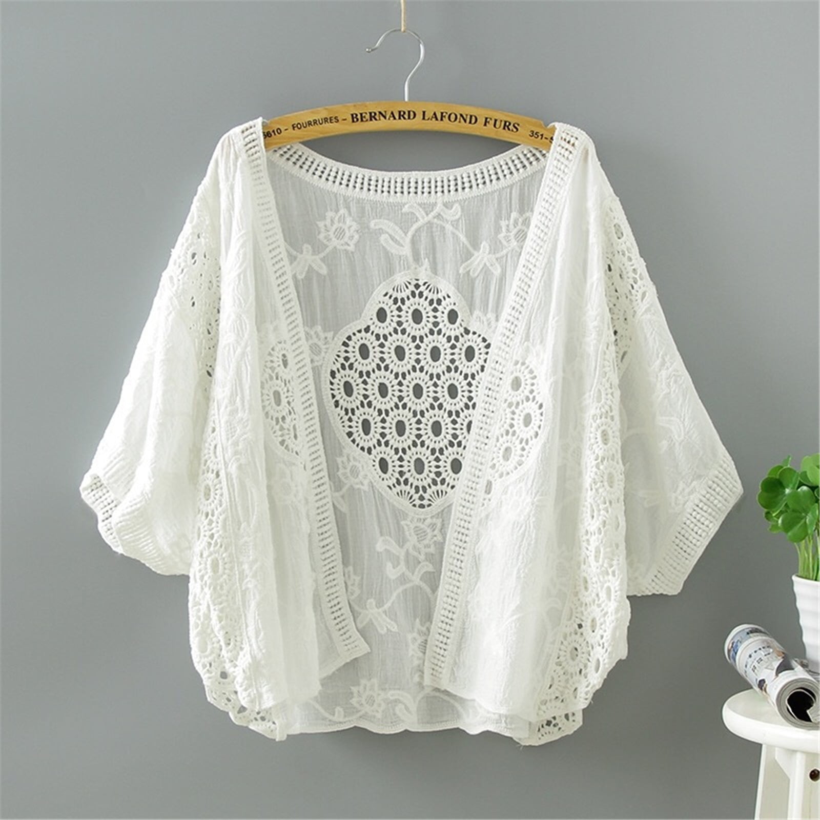 Weikingp Womens Tops, Women's Embroidered Hollow Art Thin Top Cotton ...