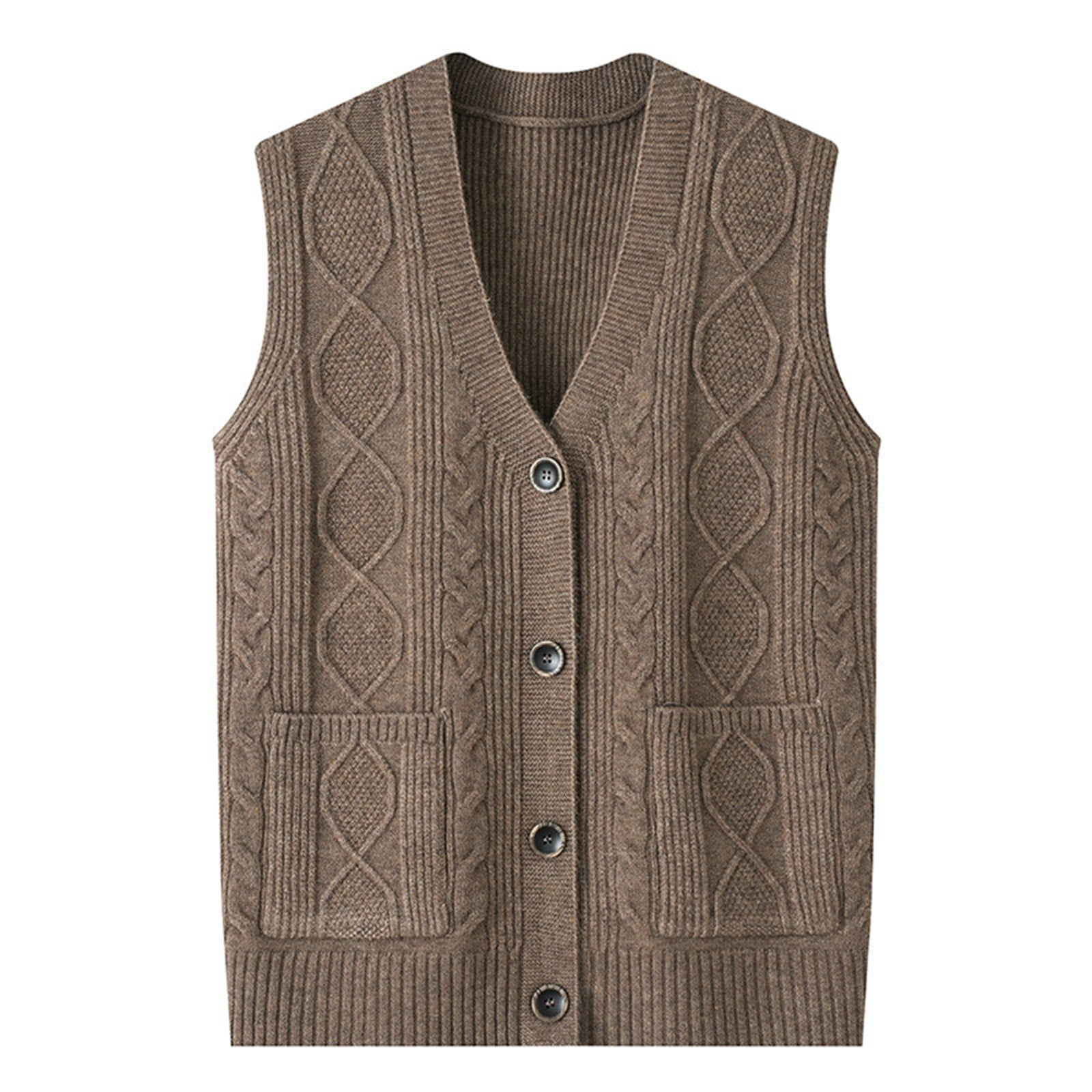 Weikingp Womens Cardigan,Womens Knit Sweater Vest Solid V Neck Button Down Sleeveless Cardigan ...