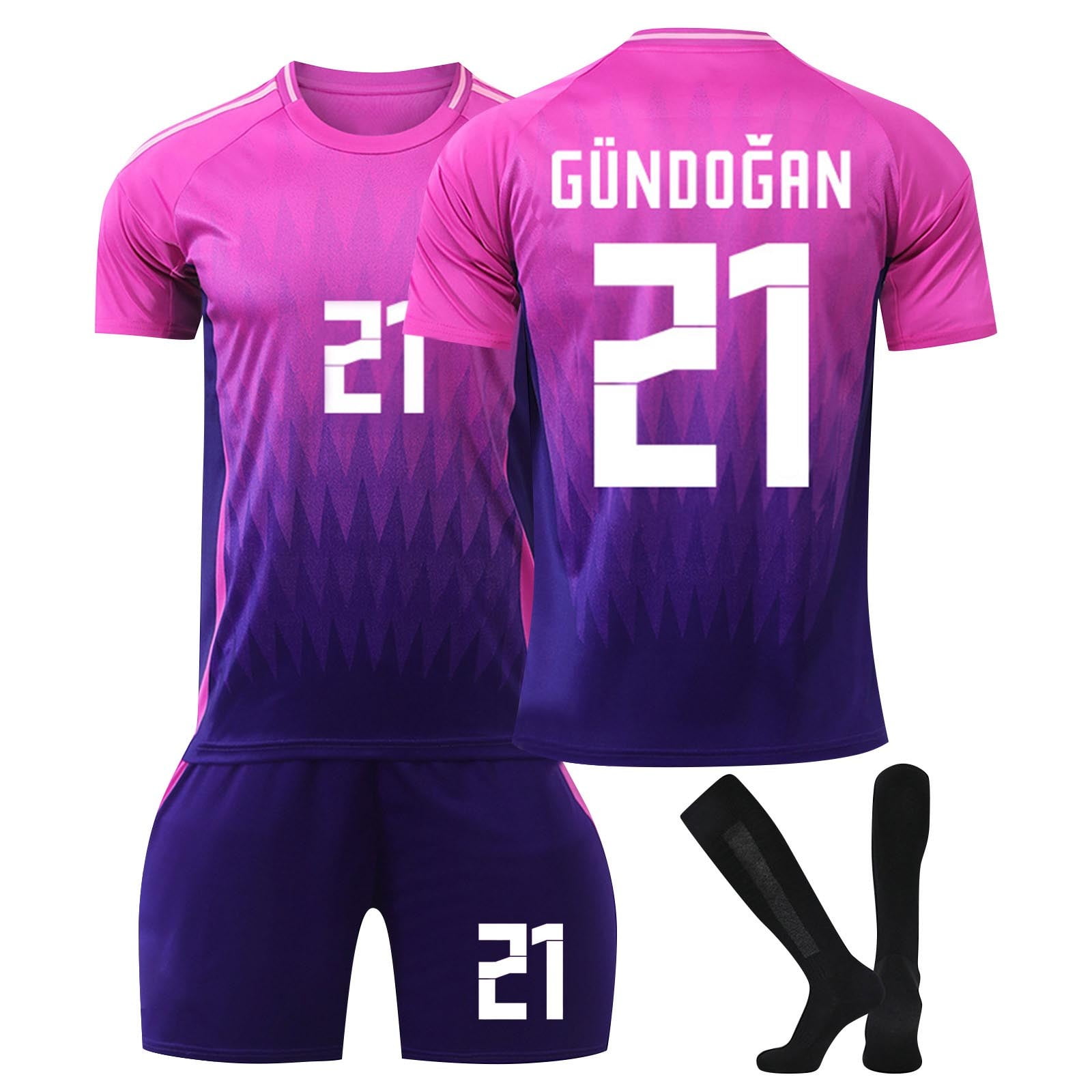 Weilan 2024 German Away Game Soccer Jersey, Two Tone Soccer Jersey 3-Piece Set, 24-25 German #21 ...