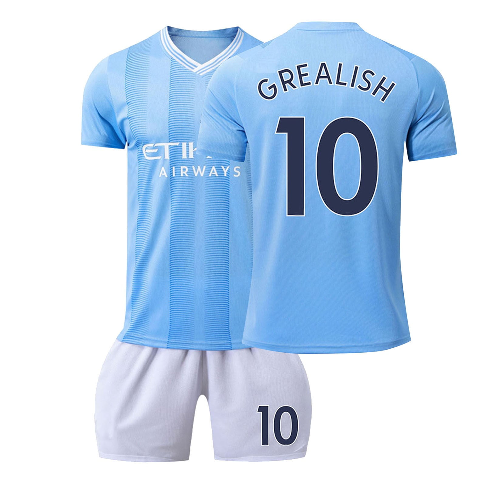 Weilan 2324 European FC Home Game Soccer Jersey, European #10 GREALISH Soccer Jersey 2 Piece Set ...