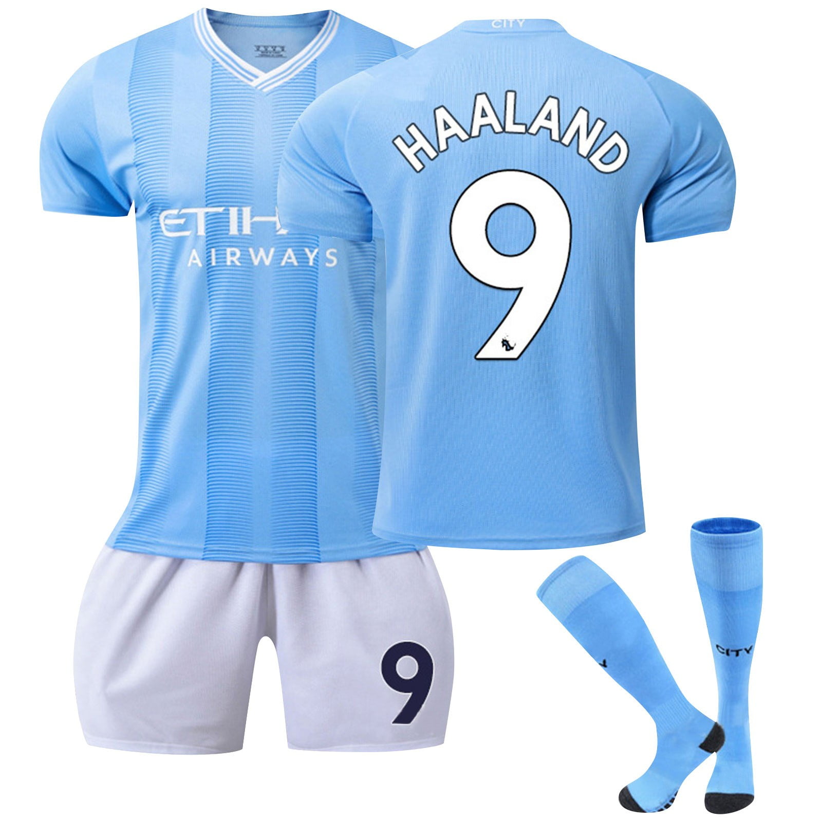 Weilan 2324 European FC Home Game Soccer Jersey, European #9 HAALAND ...