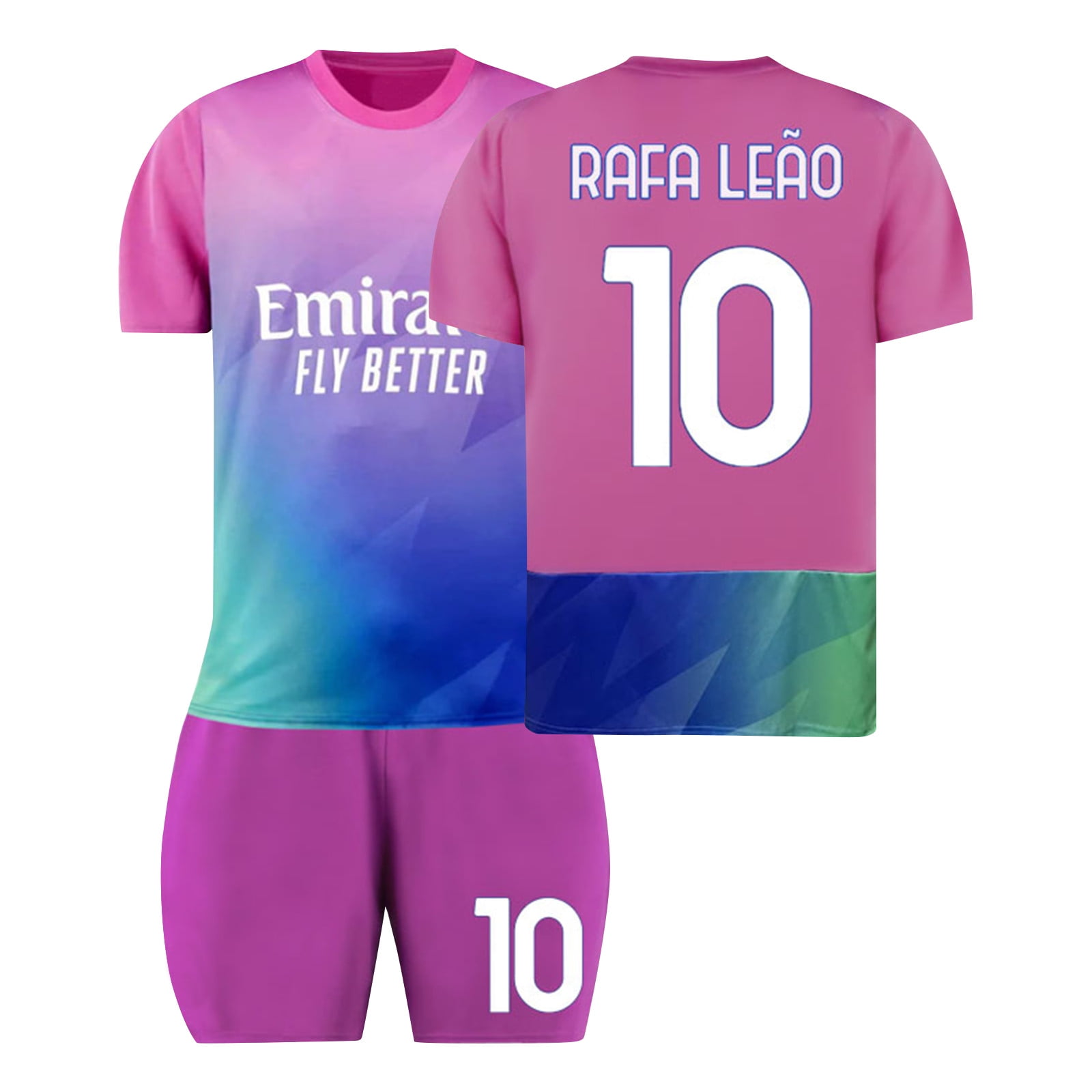 Weilan 2324 Italian Soccer Game Second Away Game Soccer Jersey, #10 RAFA LEAO Short Sleeve ...