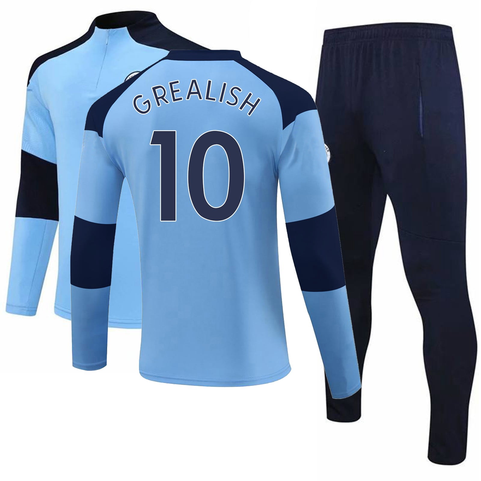 Weilan European FC Soccer Jersey, European #10 GREALISH Blue and Black ...