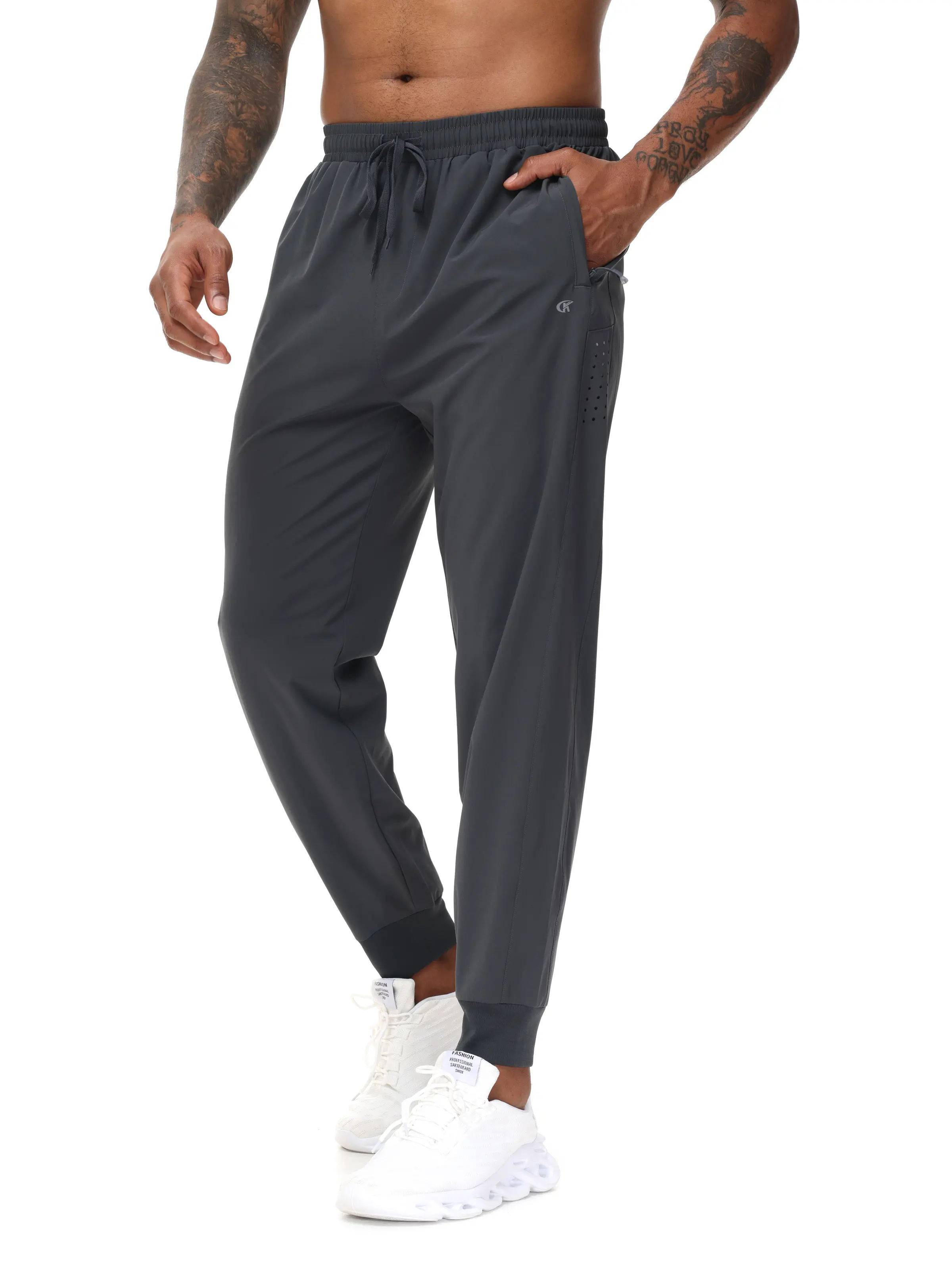 Weilanxin Men's Athletic Running Pants Lightweight Waterproof Workout ...