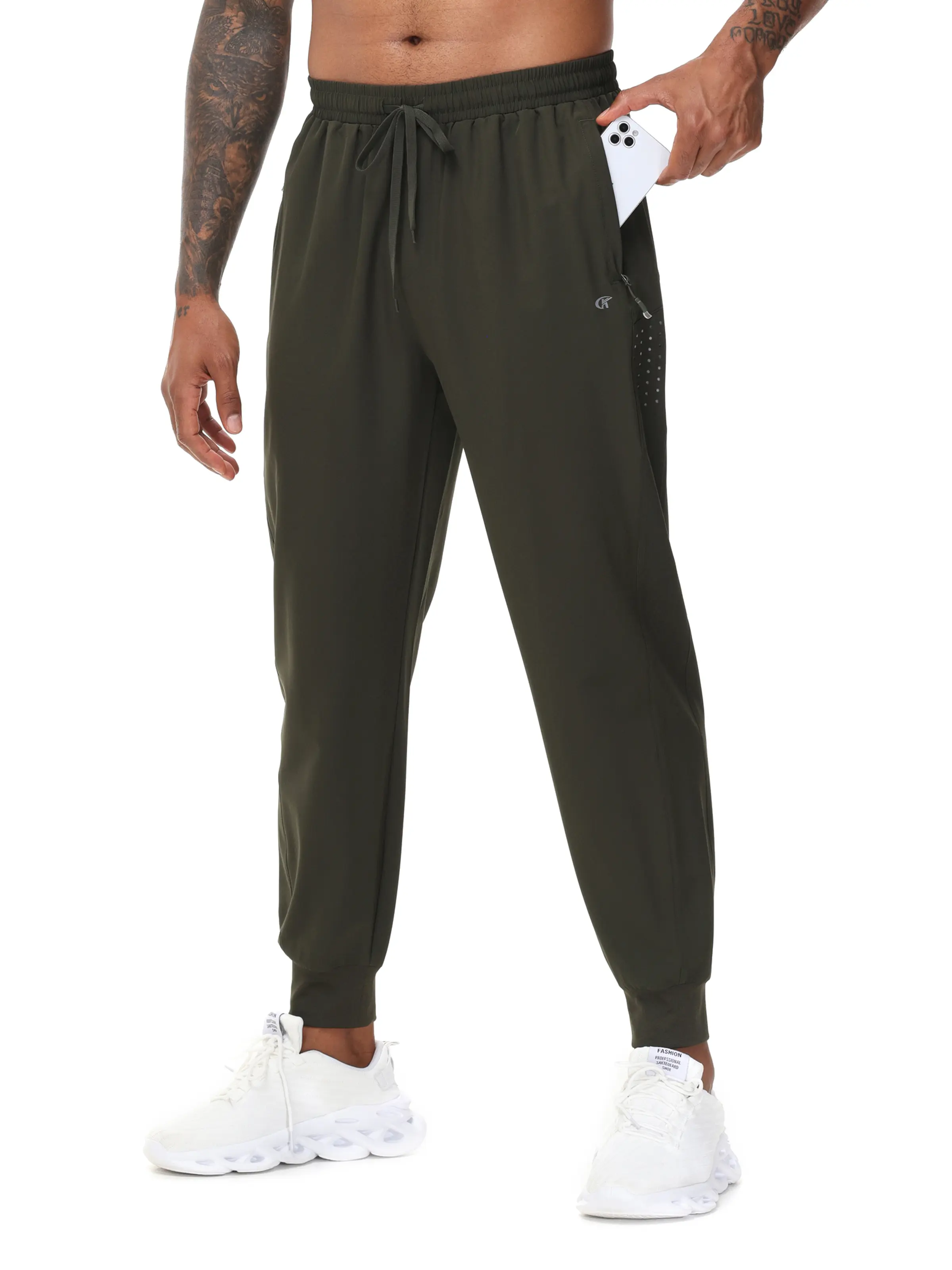 Weilanxin Men's Athletic Running Pants Lightweight Waterproof Workout ...