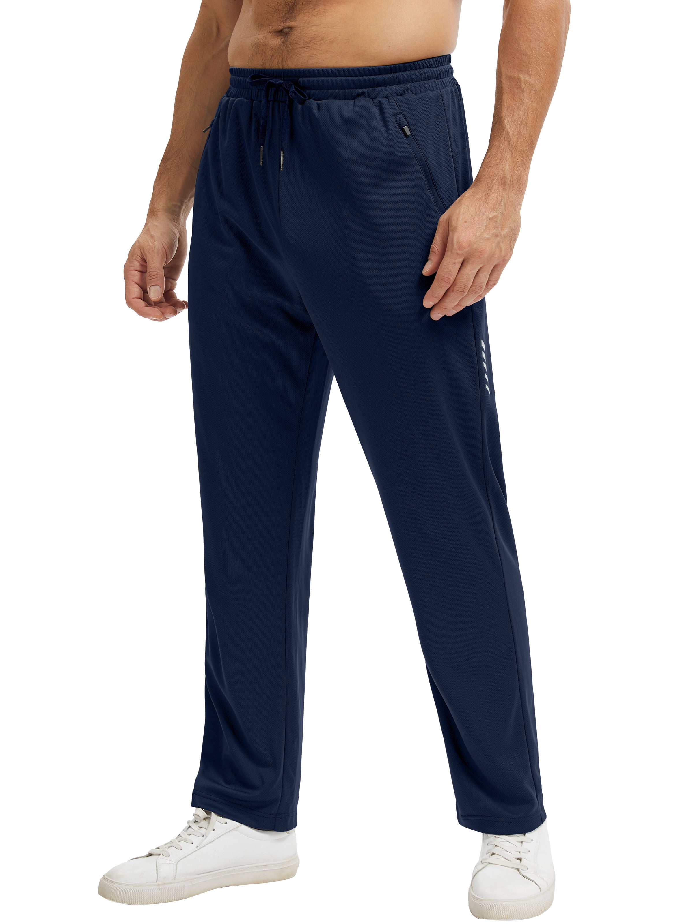 Weilanxin Men's Mesh Lightweight Sweatpants with Zipper Pockets ...