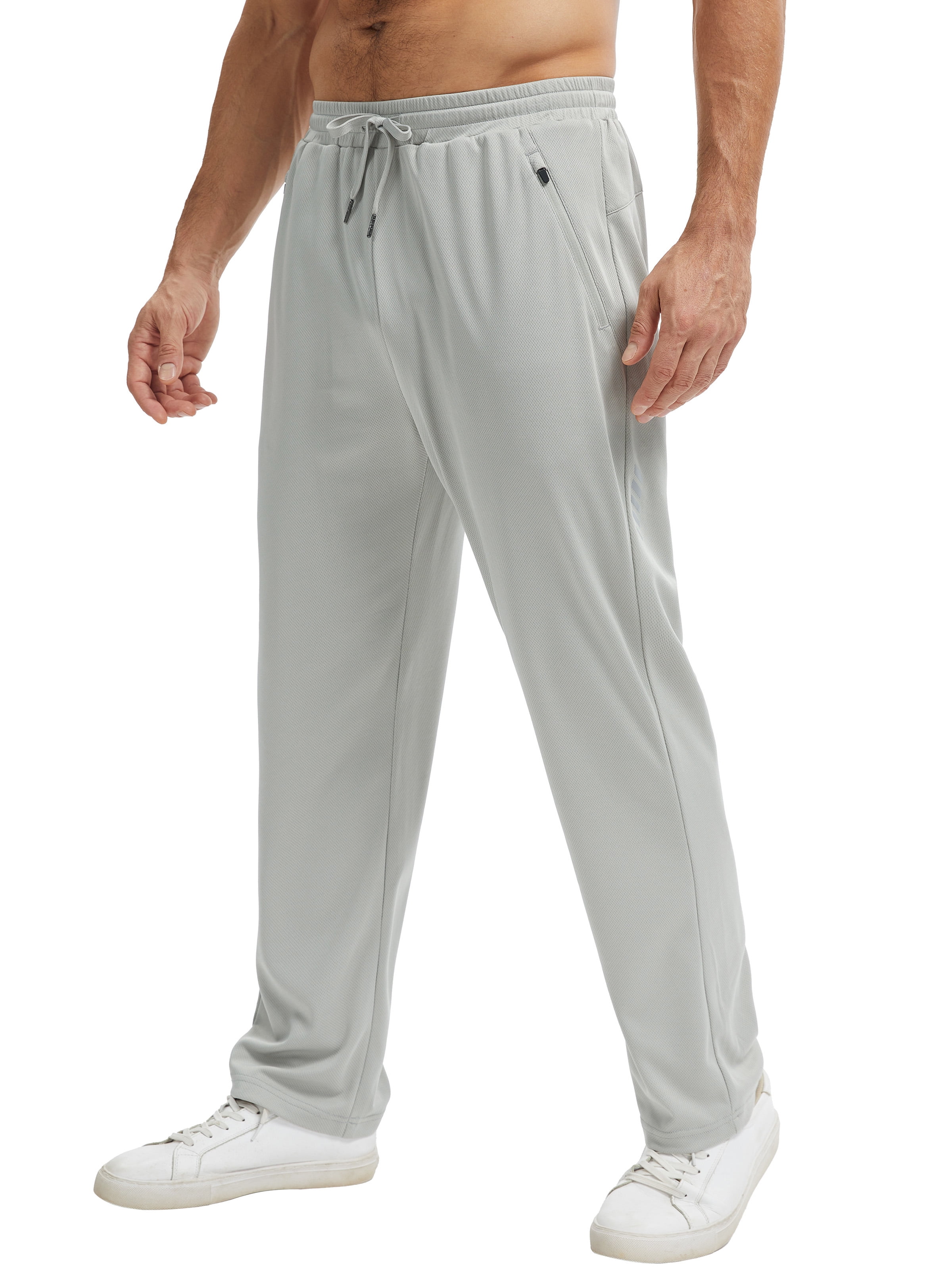 Weilanxin Men's Mesh Lightweight Sweatpants with Zipper Pockets ...