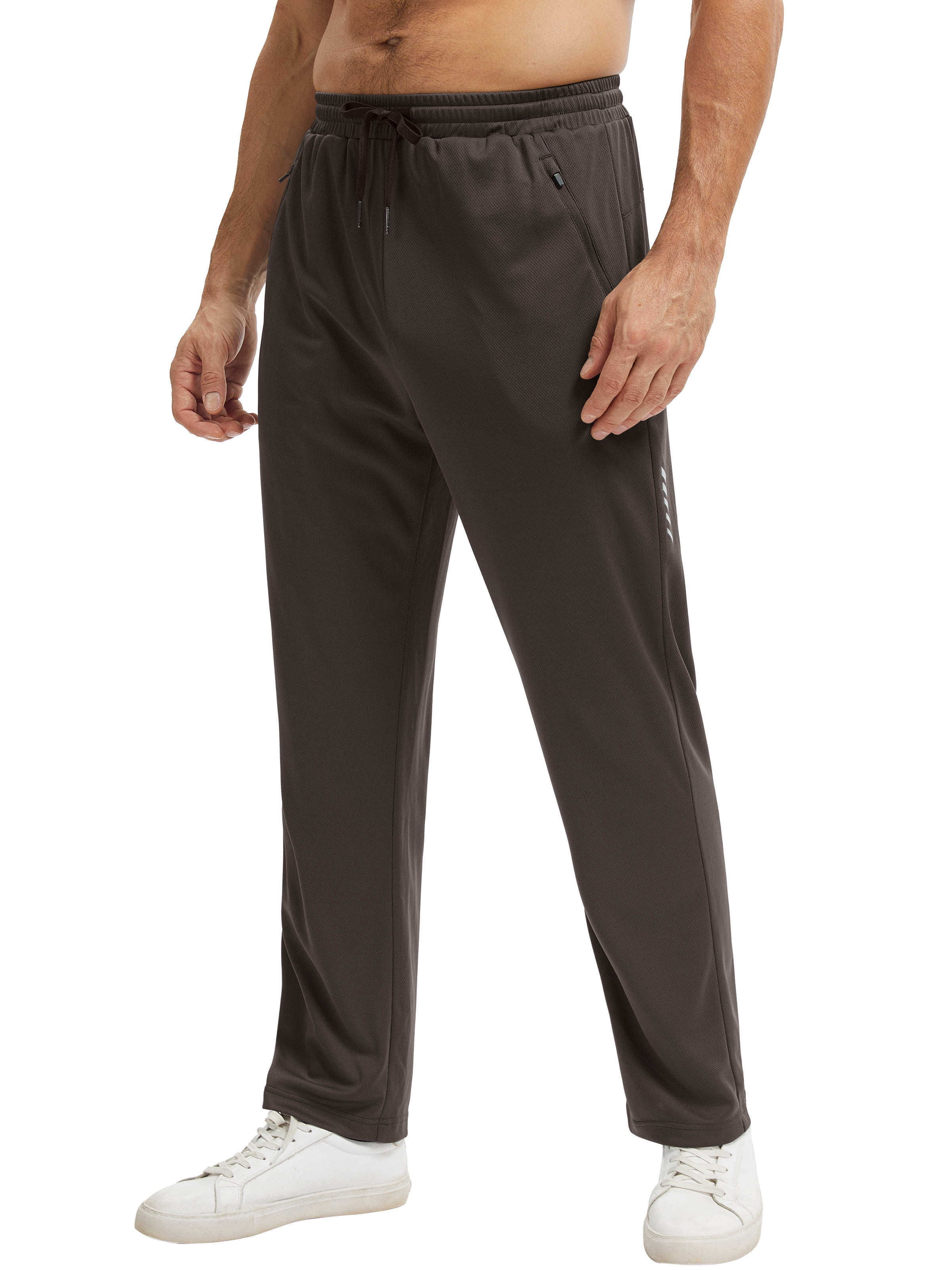 Weilanxin Men's Mesh Lightweight Sweatpants with Zipper Pockets ...