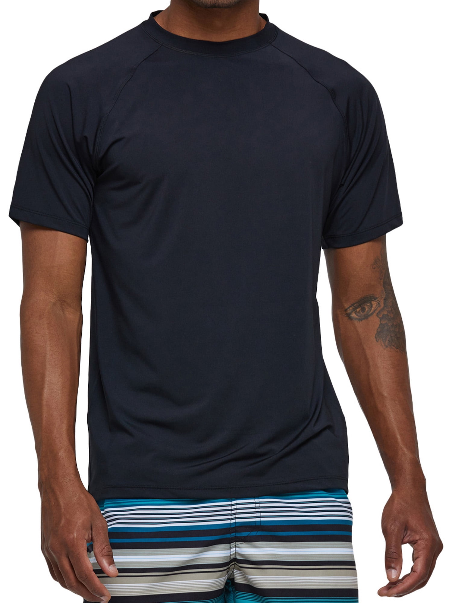 Weilanxin Men's Short Sleeve Swim Shirt, Quick Dry Rash Guard, UPF 50 ...