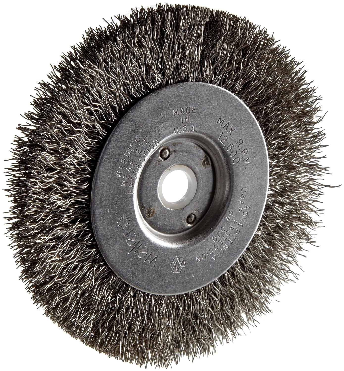 Weiler 00184 4" Narrow Face Crimped Wire Wheel, .0118" Stainless Steel ...