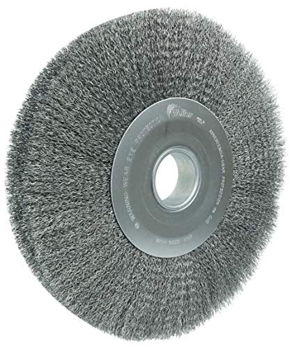 Weiler 03680 12" Wide Face Crimped Wire Wheel, .014" Stainless Steel ...