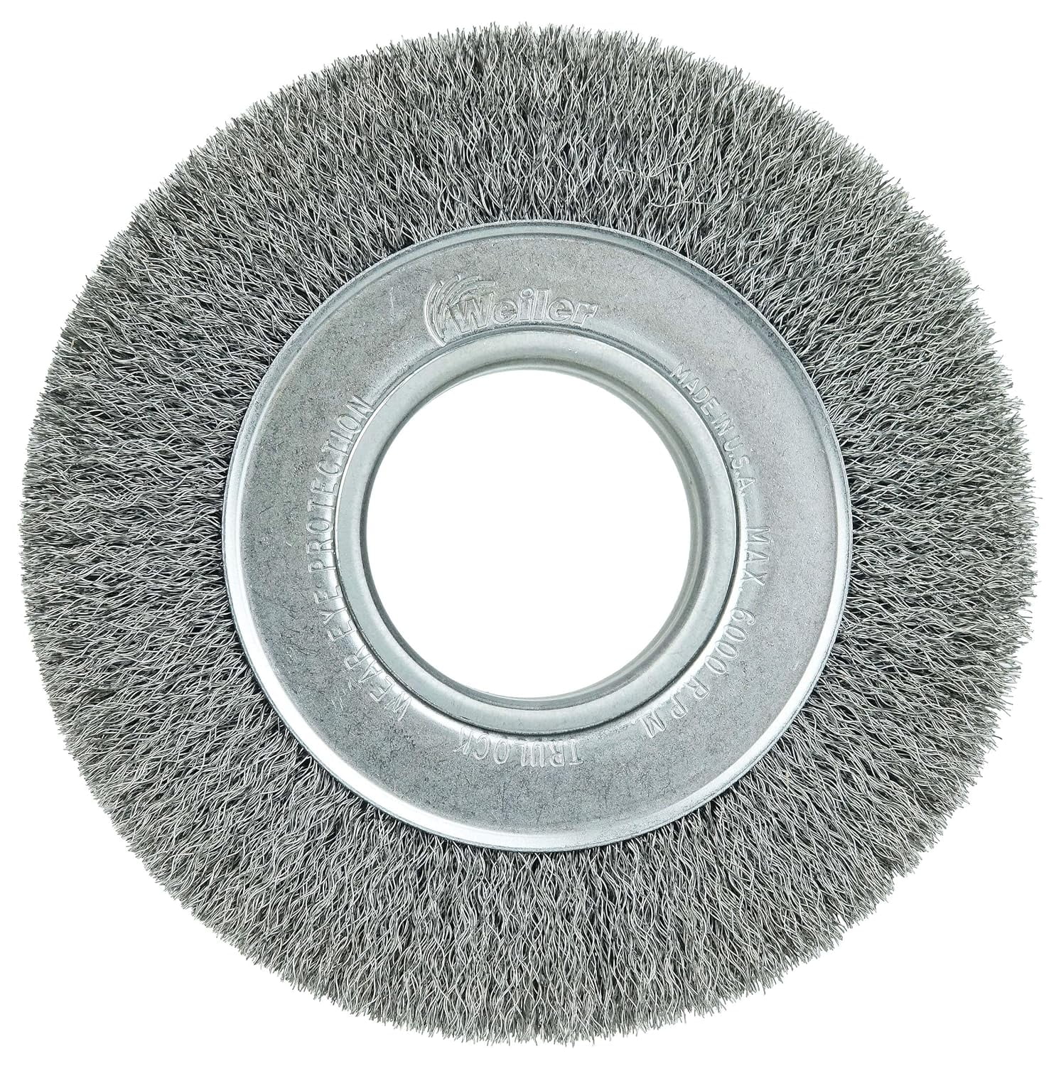 Weiler 06060 6" Medium Face Crimped Wire Wheel, .0104" Steel Fill, 2 ...