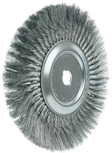 Weiler 08219 12" Standard Twist Knot Wire Wheel, .016" Steel Fill, 1-1/ ...