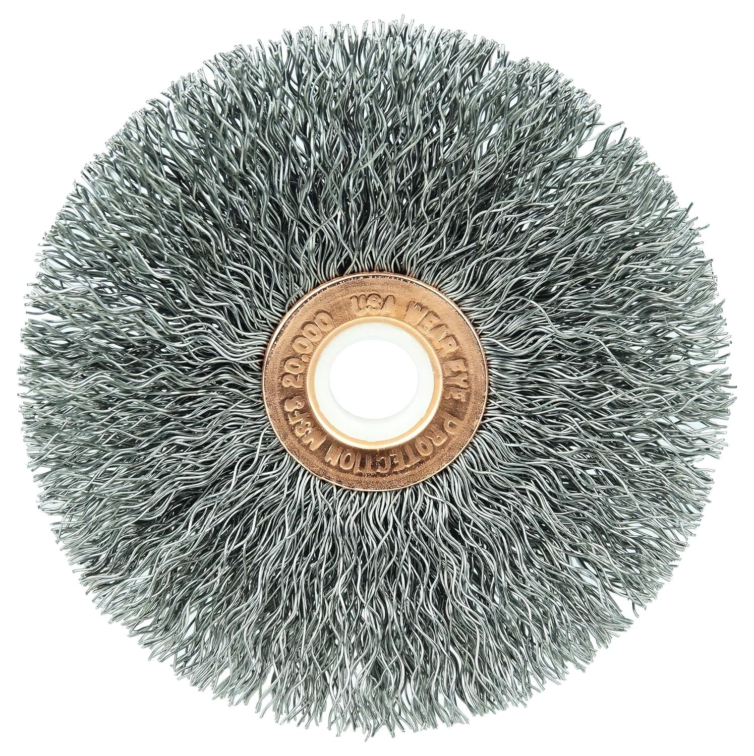 Weiler 15553 3" Crimped Wire Wheel, .0104"Steel Fill, 1/2"Arbor Hole ...