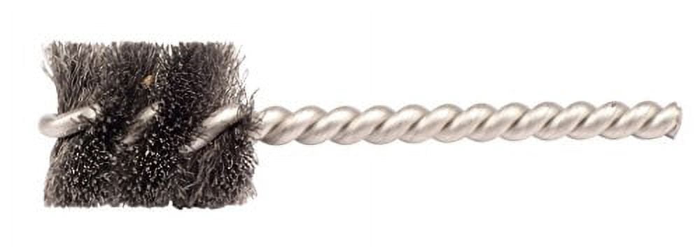 Weiler 21266 3/4" Power Tube Brush, 0.008" Steel Wire Fill, 1" Brush ...