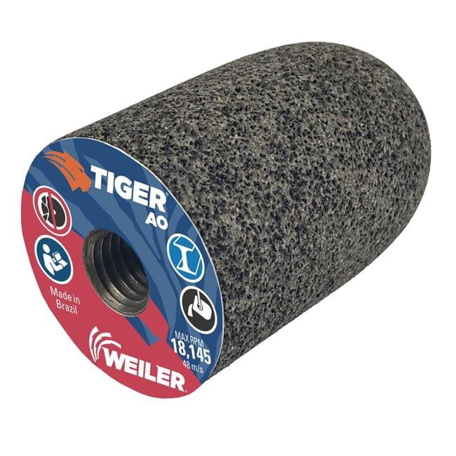 Weiler 68327 TIGER AO TYPE 18R Round Tip Portable Grinding Plug, A24-R ...