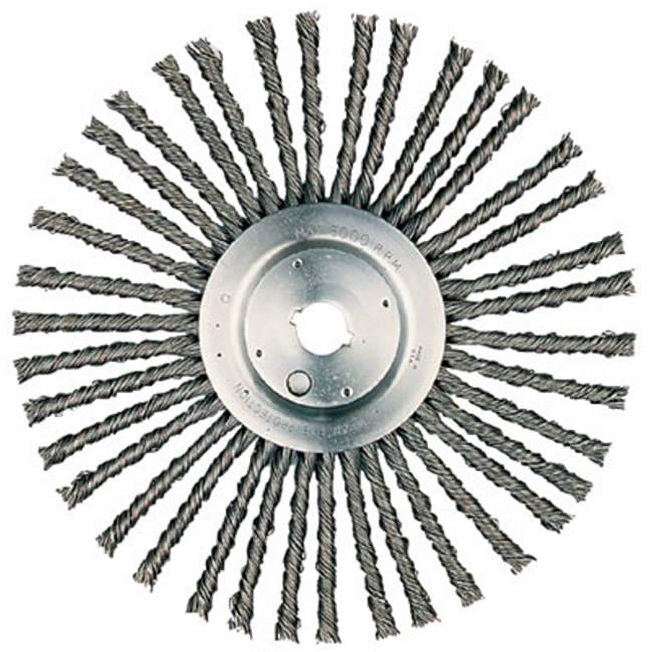 Cable Twist Wire Wheels, 12 in D x 3/8 in W, .035 in Steel Wire, 52 ...