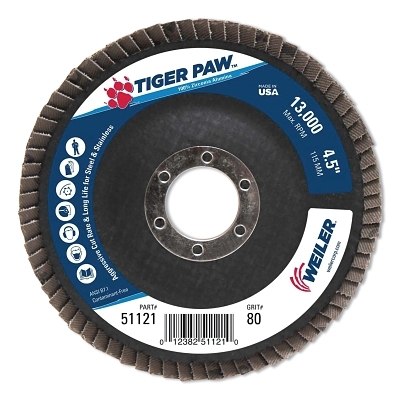 Weiler Fiber Disc,4 1/2 in Dia,7/8in Arbor 98834 - Walmart.com