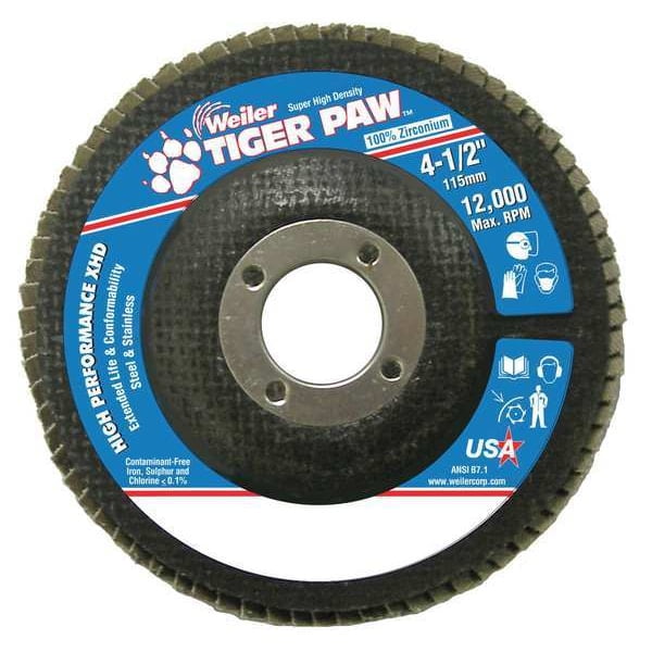 Weiler Abrasive Flap Disc, Med., 4-1/2 in. 98857 - Walmart.com