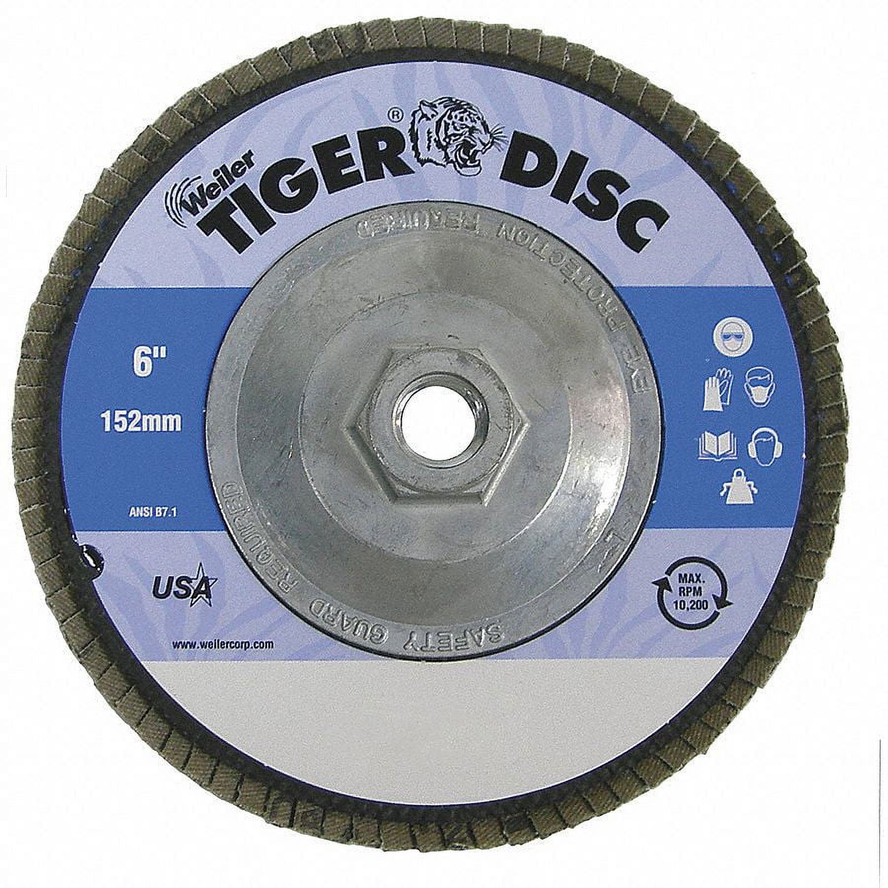 Weiler Fiber Disc,6 in Dia,5/8in Arbor,40 Grit 98104 - Walmart.com