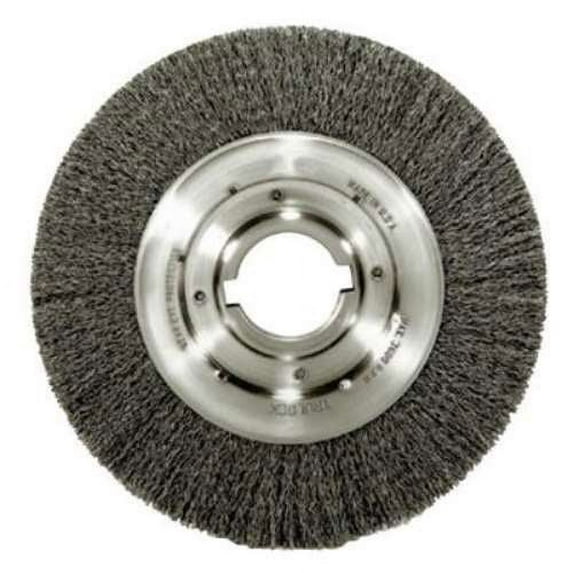 Weiler Medium Crimped Wire Wheel, 8 in D x 1 in W, .0118 in Stainless ...