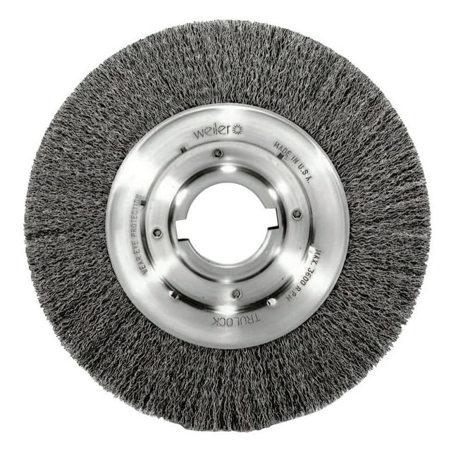 Weiler Medium-Face Crimped Wire Wheel, 10 in D, .0118 Stainless Steel ...