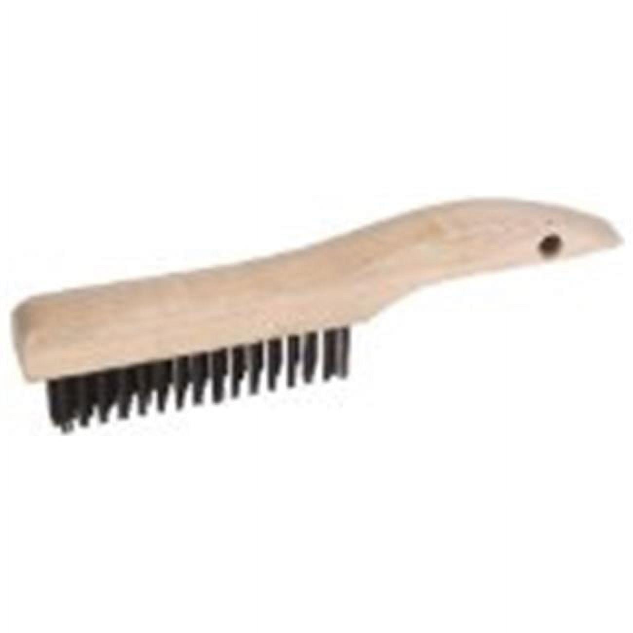 Weiler Shoe Handle Scratch Brushes, 11 in, 4 X 16 Rows, Steel Wire ...