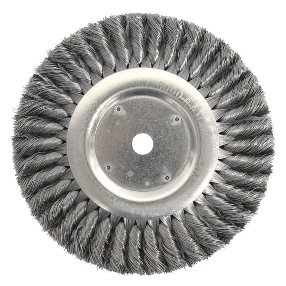 Weiler Standard Twist Knot Wire Wheel, 8 in D x 5/8 in W, .014 in Steel ...