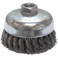 Weiler Vortec Pro 4 in. D X 5/8-11 in. Knotted Steel Cup Brush 10200 ...
