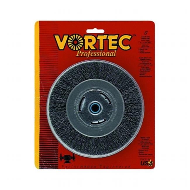Weiler Vortec Pro 6 in. Crimped Wire Wheel Brush Carbon Steel 6000 rpm ...