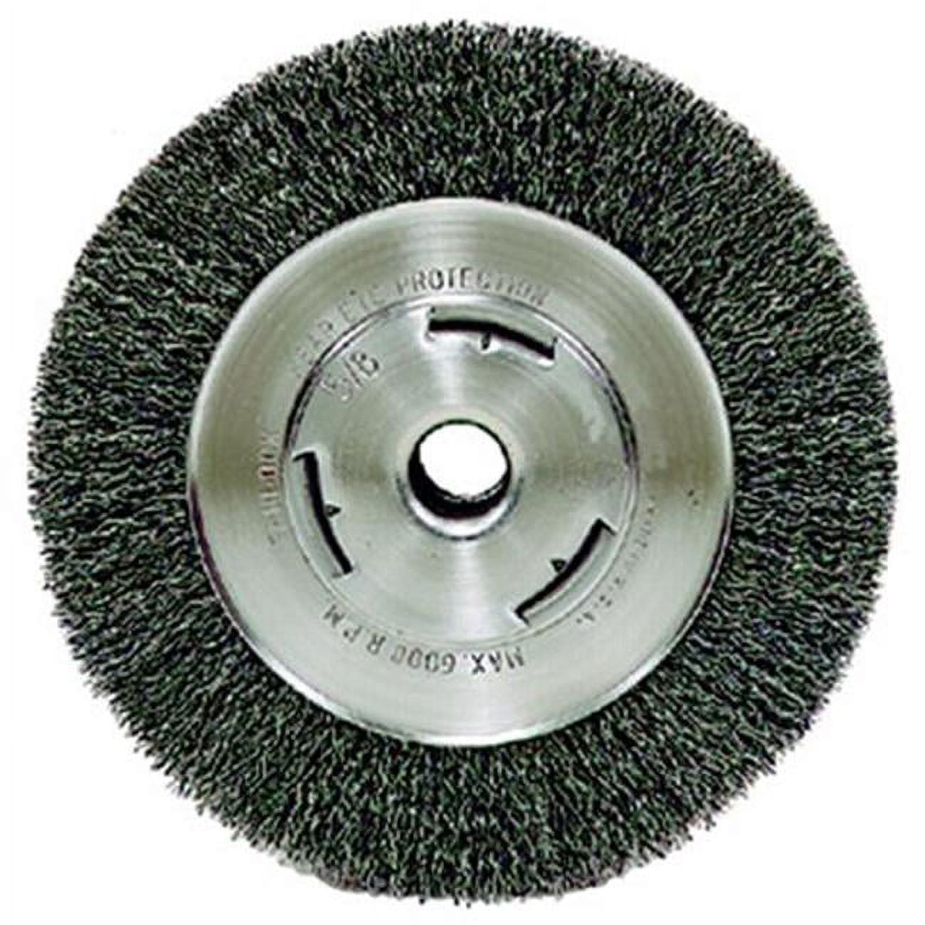 Weiler Wide-Face Crimped Wire Wheel, 7 in Dia. x 7/8 in W, 0.014 in ...