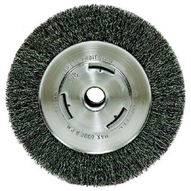 Weiler Wide-Face Crimped Wire Wheel, 7 in Dia. x 7/8 in W, 0.014 in ...