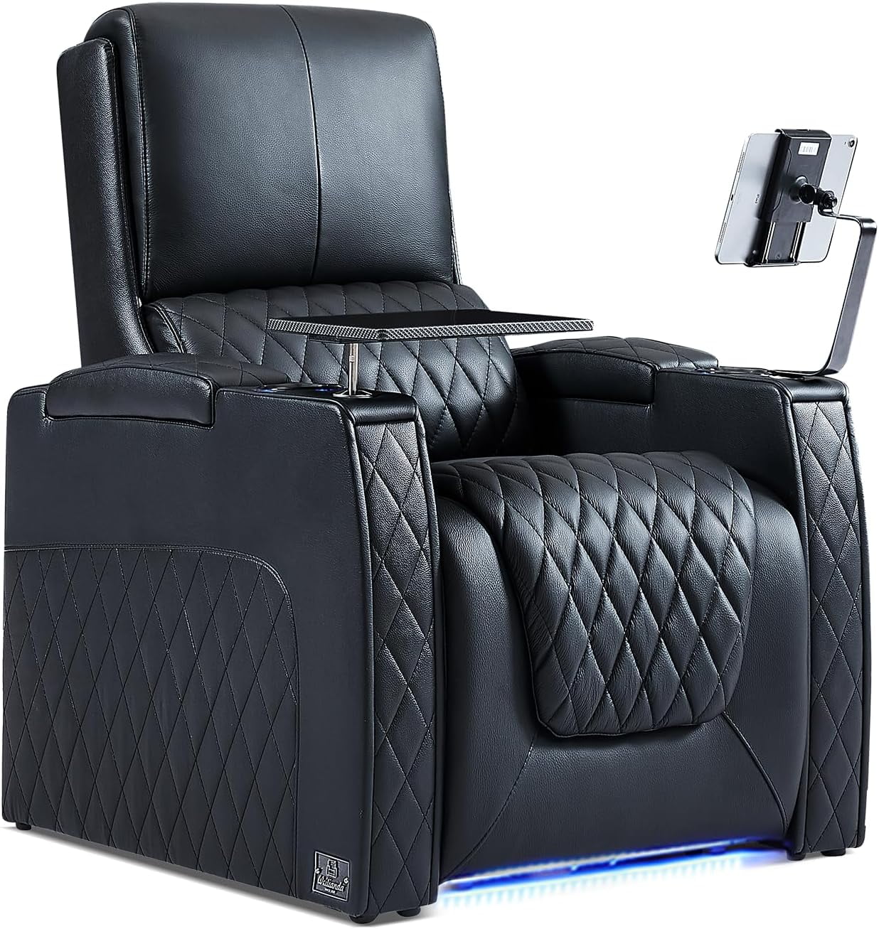 Weilianda Astronaut Zero Gravity Home Theater Seating Top Grain Leather Recliner Sofa Power ...