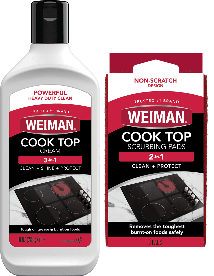 Weiman Cleaning Kit: Heavy-Duty Ceramic & Glass Cooktop Cleaner with ...