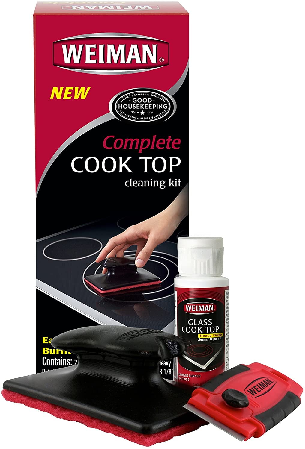 Weiman Complete Cook Top Cleaning Kit - Cook Top Cleaner and Polish 2 ...