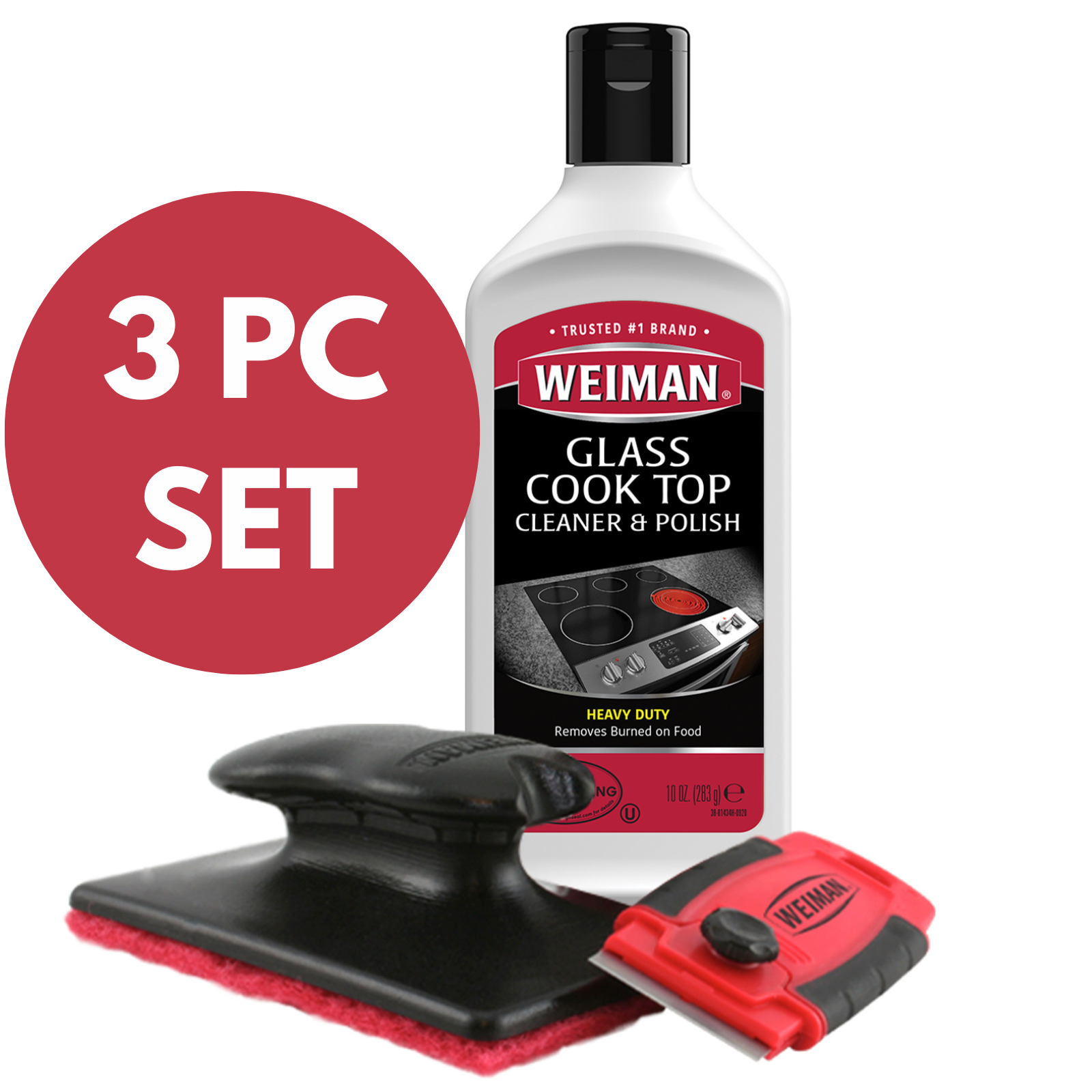 Weiman Cooktop Cleaner Kit Cook Top Cleaner And Polish 20 Ounce