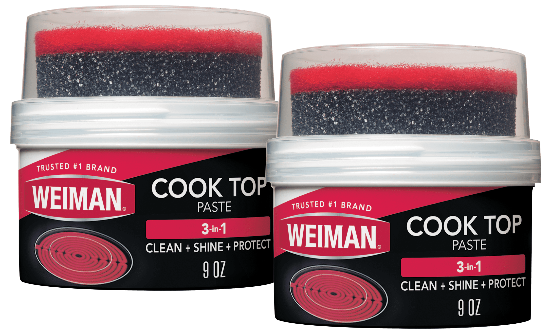 Weiman Cook Top 3-In-1 Cleaning Paste 9 oz Heavy Duty Glass Cooktop ...