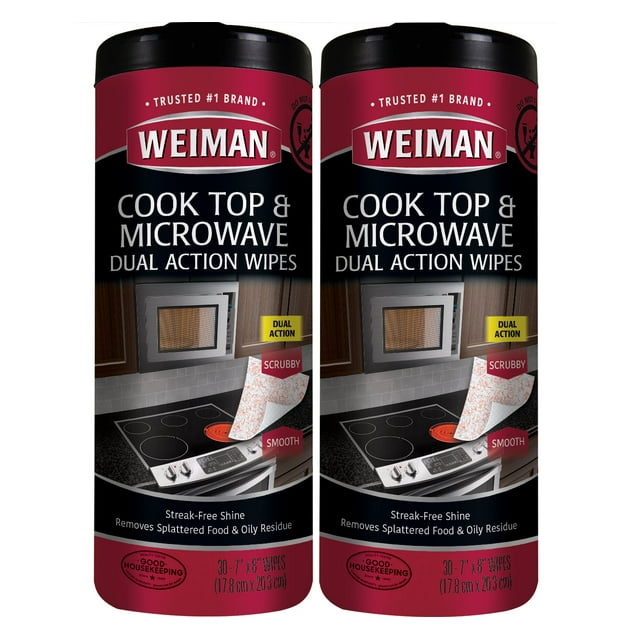 Weiman Cook Top & Microwave Easy Kitchen Cleaning Wipes with Dual ...