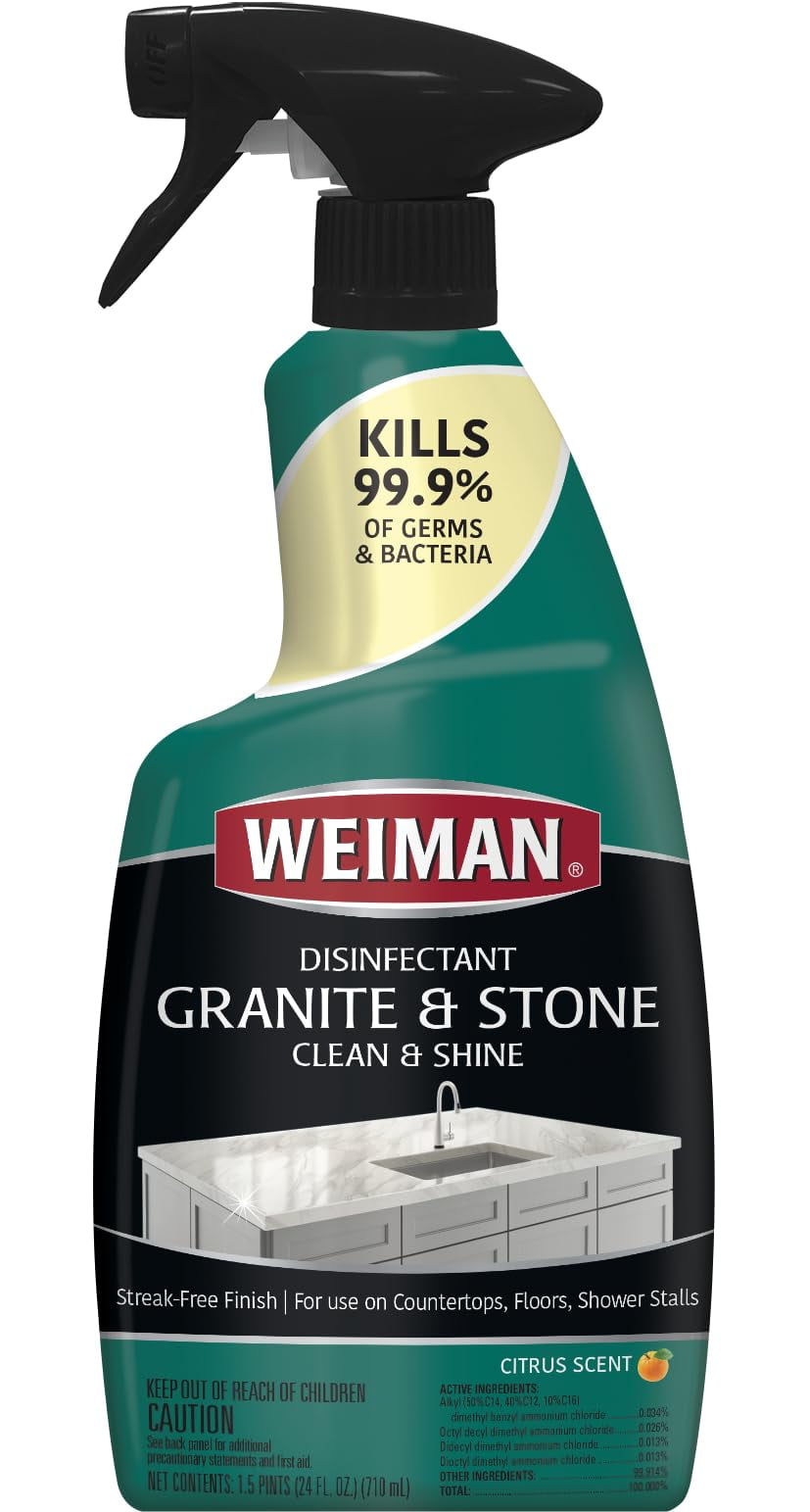 Weiman Disinfectant Granite Daily Clean & Shine, 24 Fl Oz (Pack of 1 ...