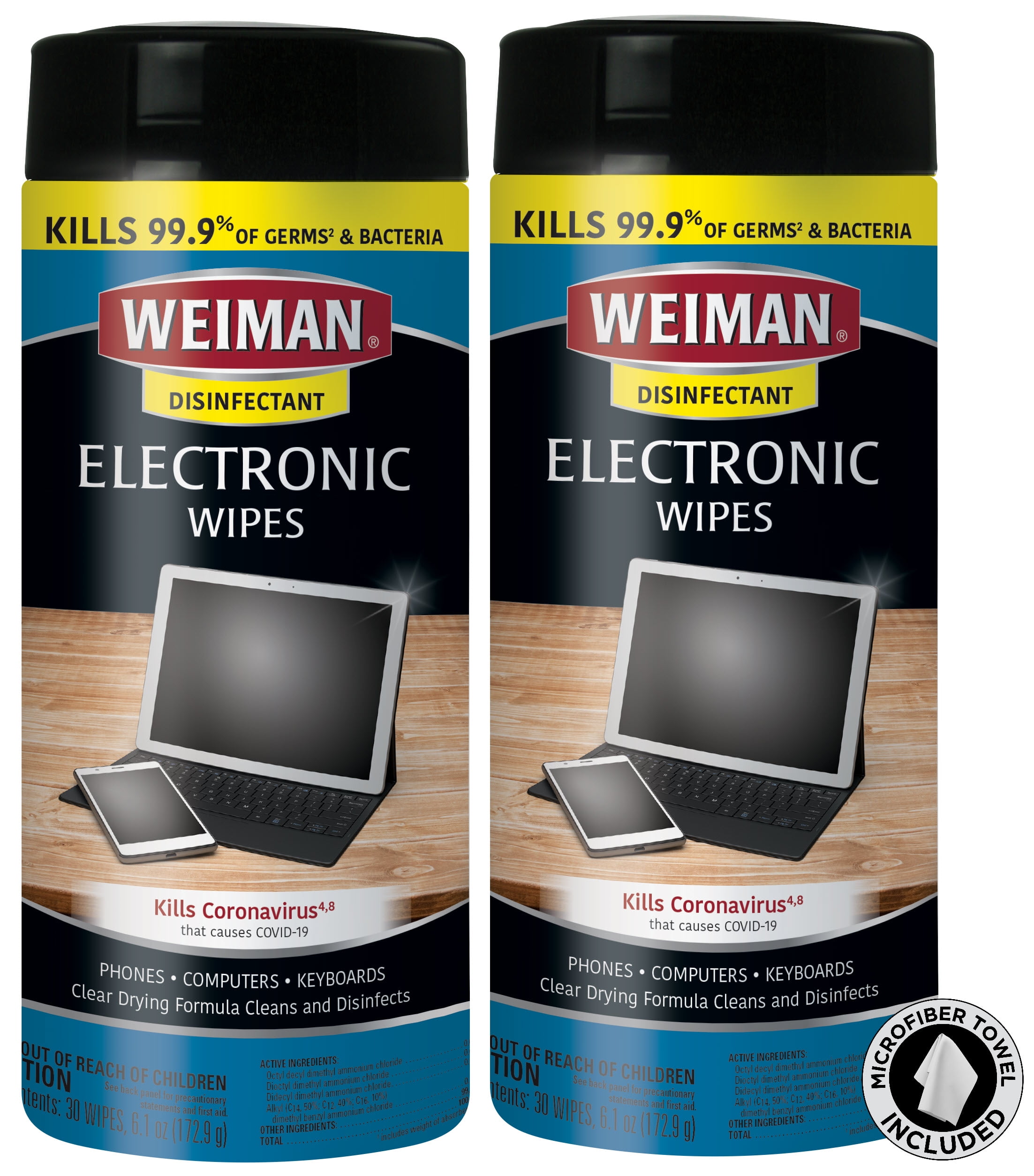 Weiman Electronic Cleaner Wipes - Safely Clean Your Laptop, Computer ...