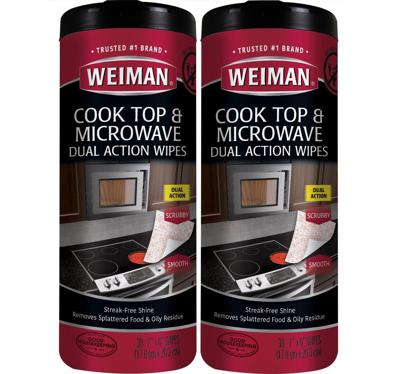 Weiman Glass Cooktop and Microwave Wipes - 2 Pack - Cleaner for Daily ...