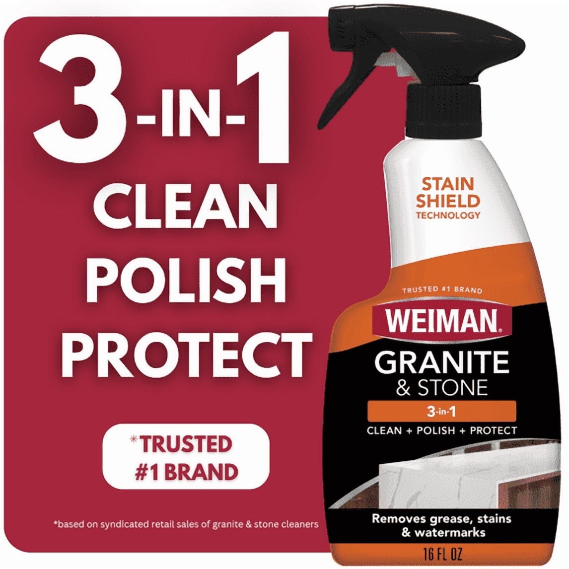 Weiman Granite & Stone 3-in-1 Cleaner, Polish & Protect for Granite and ...